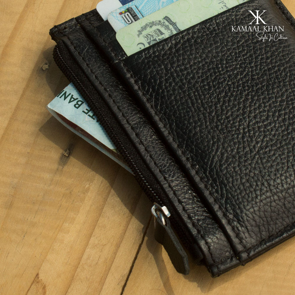 Genuine Mild Leather Men's Zipper Purse Wallet For Men No Fold Simple ...